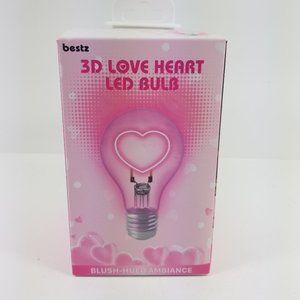 Accents | 3d Heart Bulb Has A Pink Hue Light And Heart Shines Bright ...